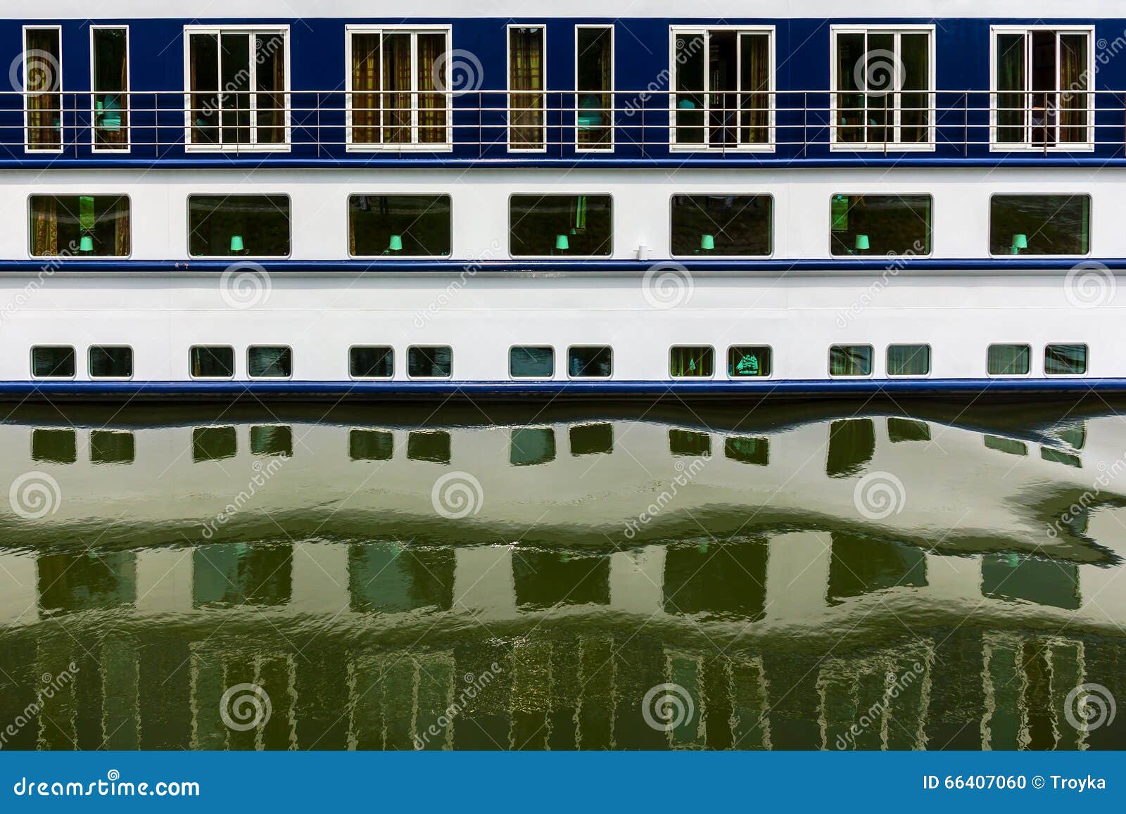 Ship Windows with Their Reflections in Water. Stock Photo - Image of ...