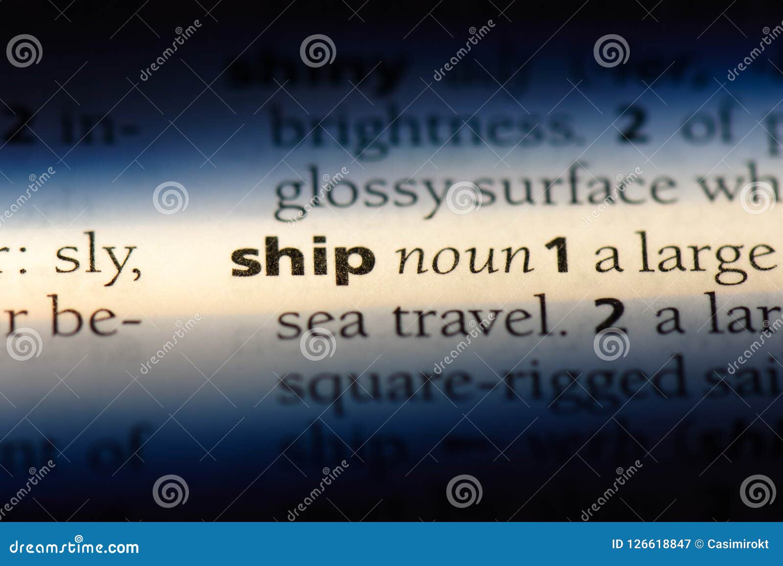 Ship stock image. Image of word, definition, text, info - 126618847