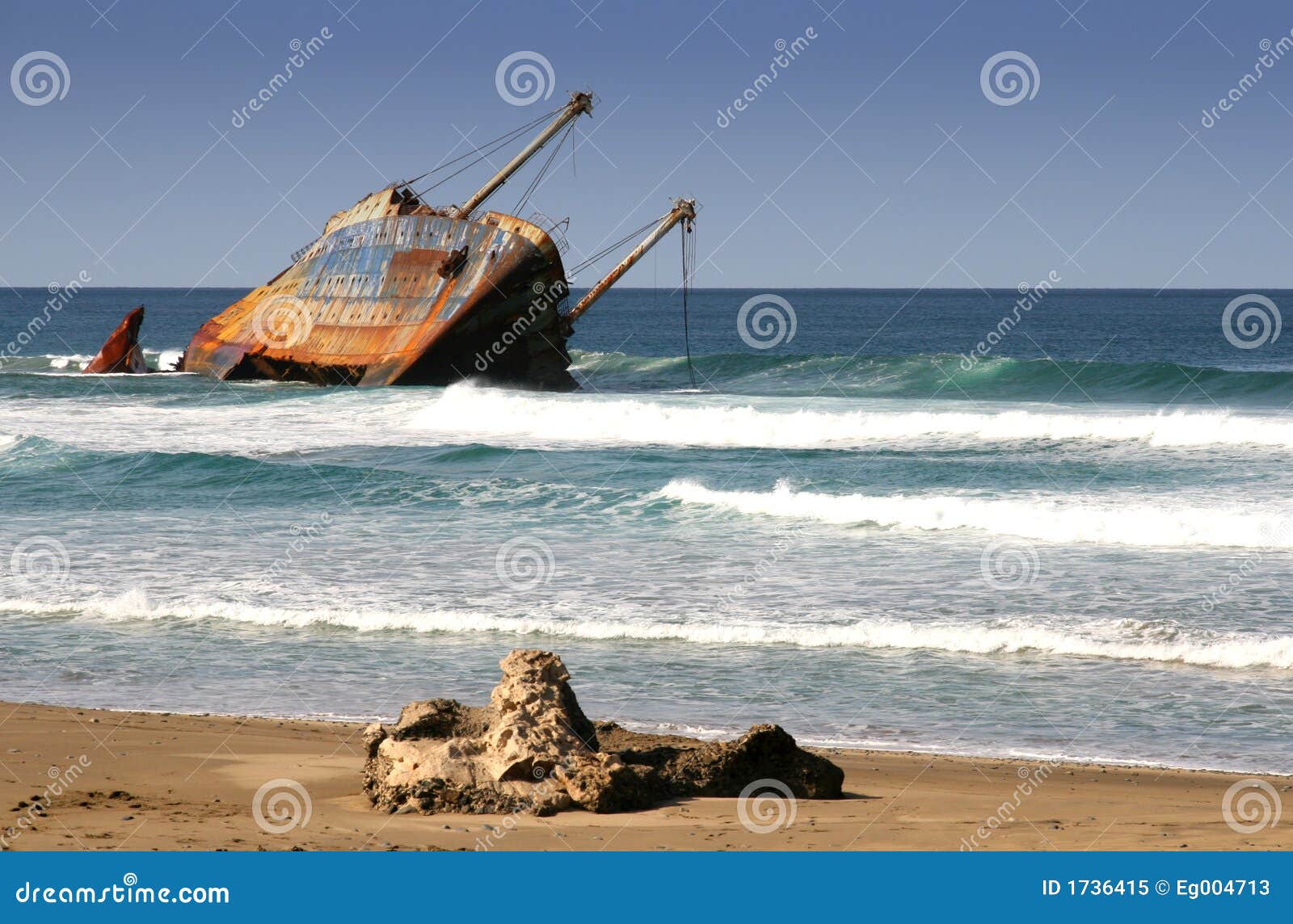 Ship wreck stock image. Image of aegean, ocean, marine - 1736415