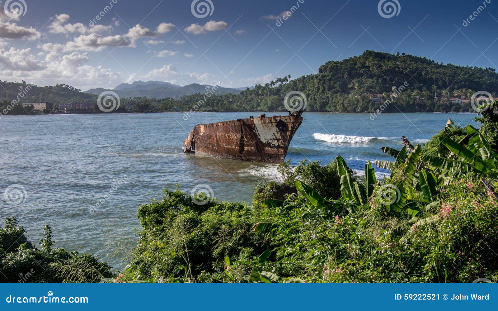 Ship wreck Baracoa Cuba stock image. Image of tropical - 59222521