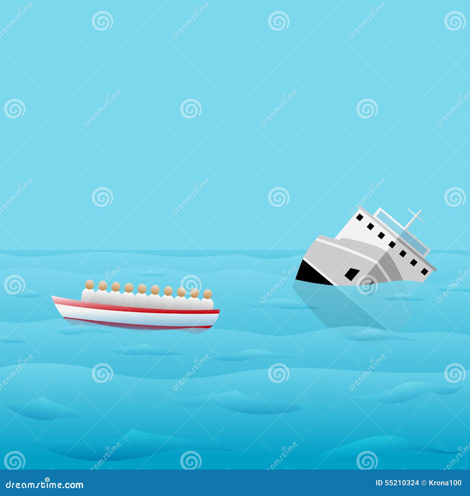 Ship-Wreck Icon stock vector. Illustration of migrant - 55210324