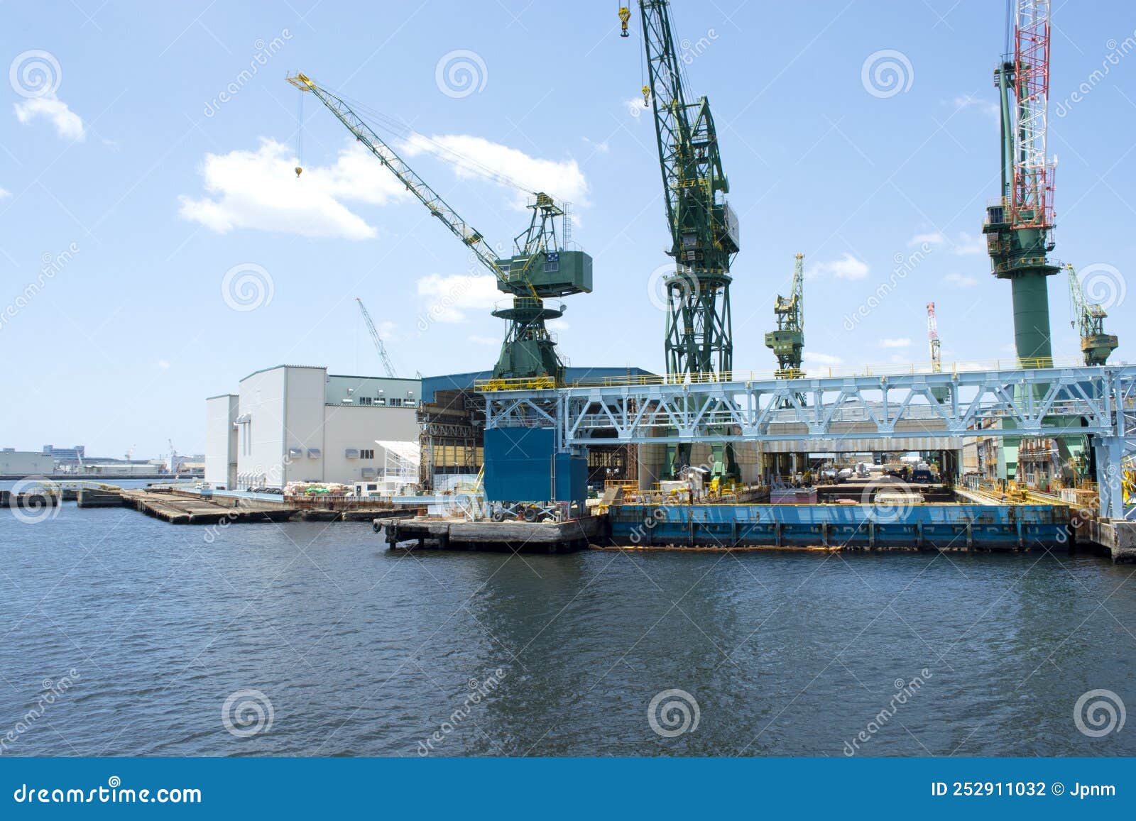 Ship Yard Cranes in Harbour of Kobe, Japan Editorial Photography ...