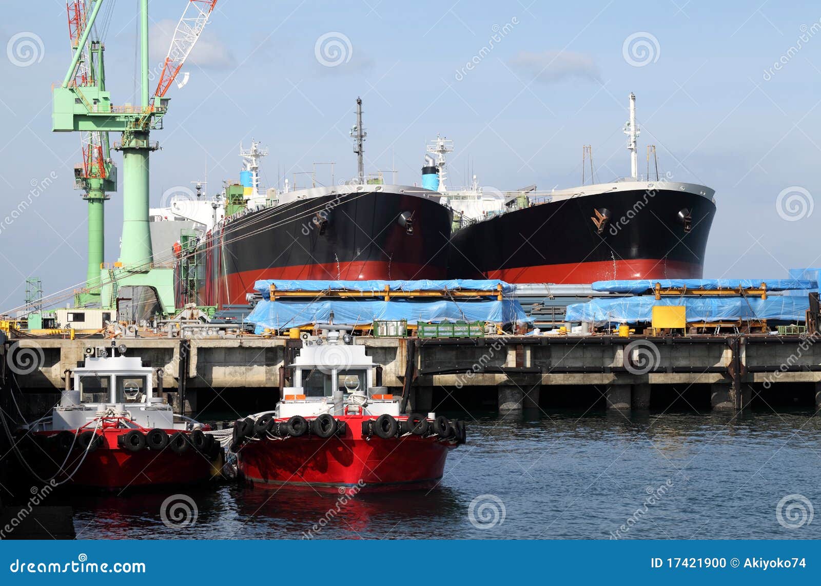 Ship yrad stock photo. Image of industrial, jetty, container - 17421900