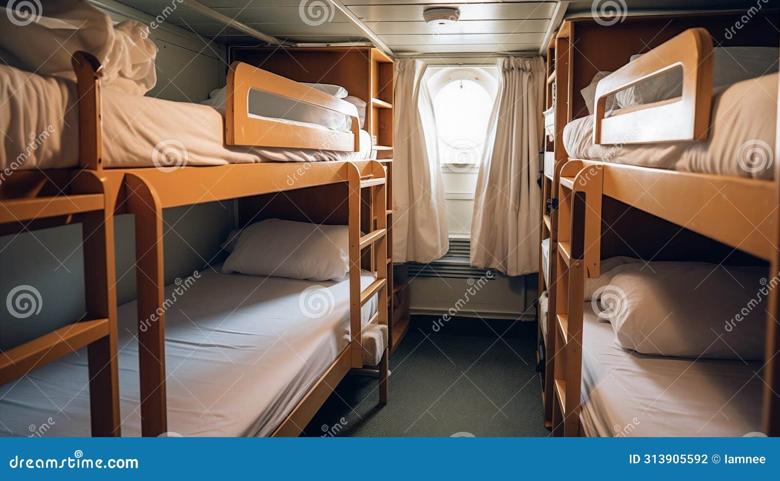 Ship Cabin with Bunk Beds for Onboard Sleeping.AI Generated Stock ...