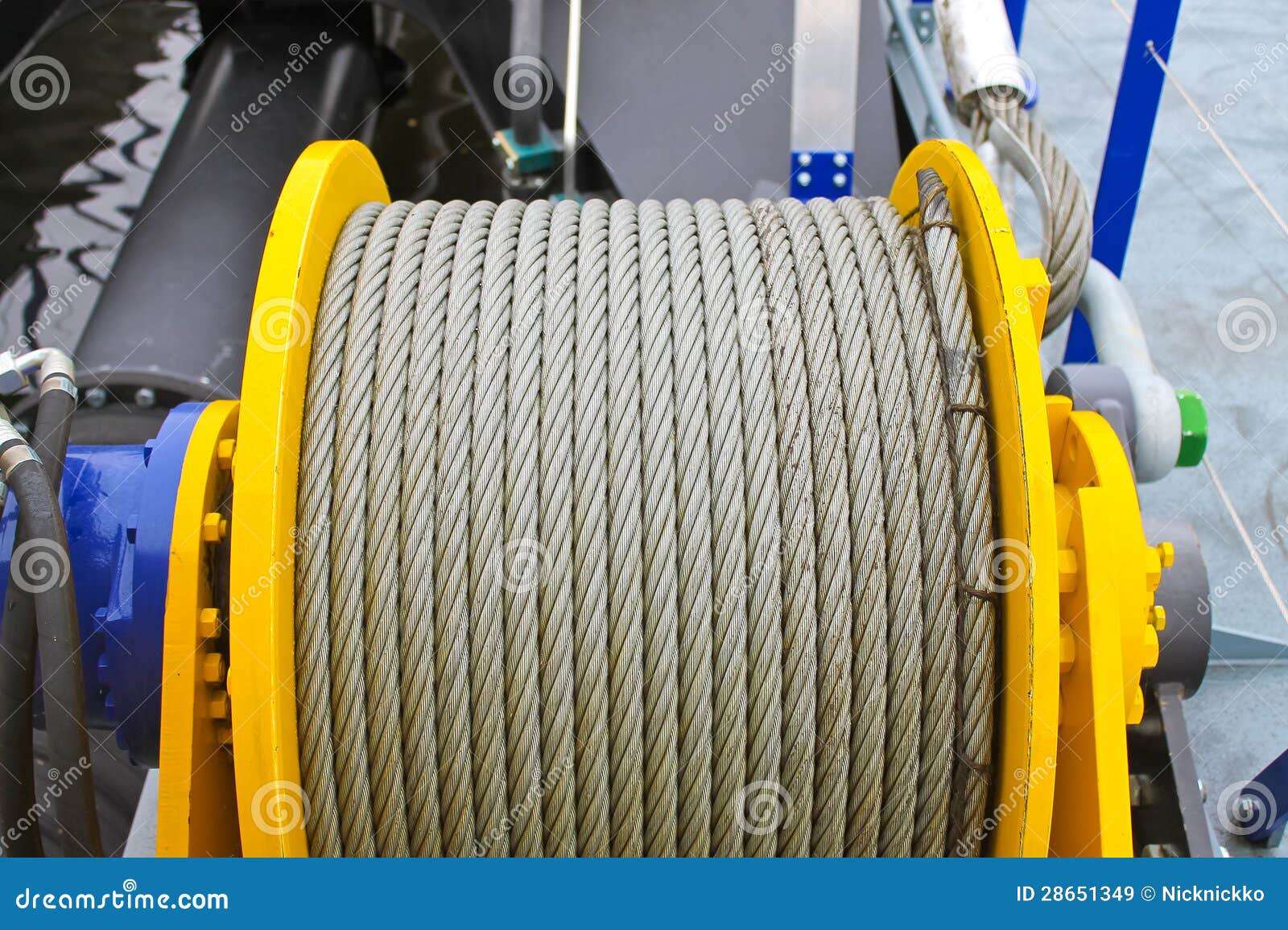 Shipboard equipment. stock image. Image of hawser, cylinder - 28651349