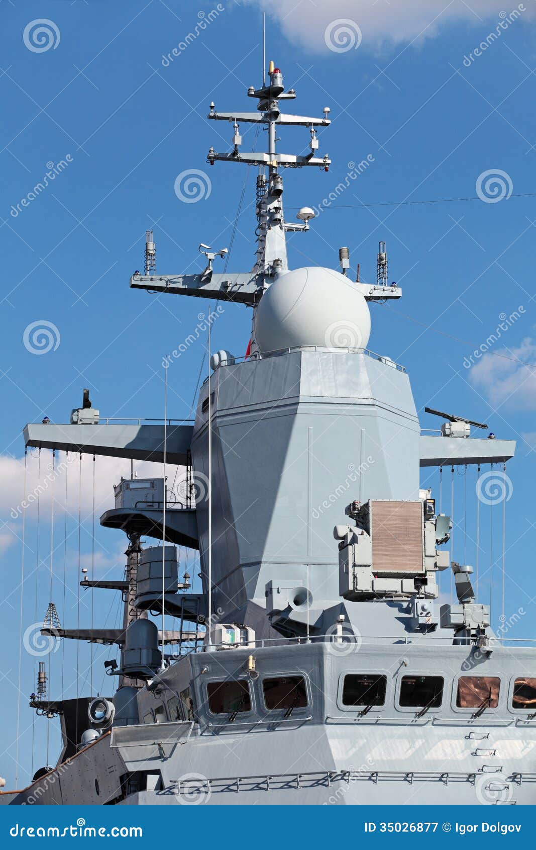 Shipborne radar stock image. Image of antenna, force - 35026877
