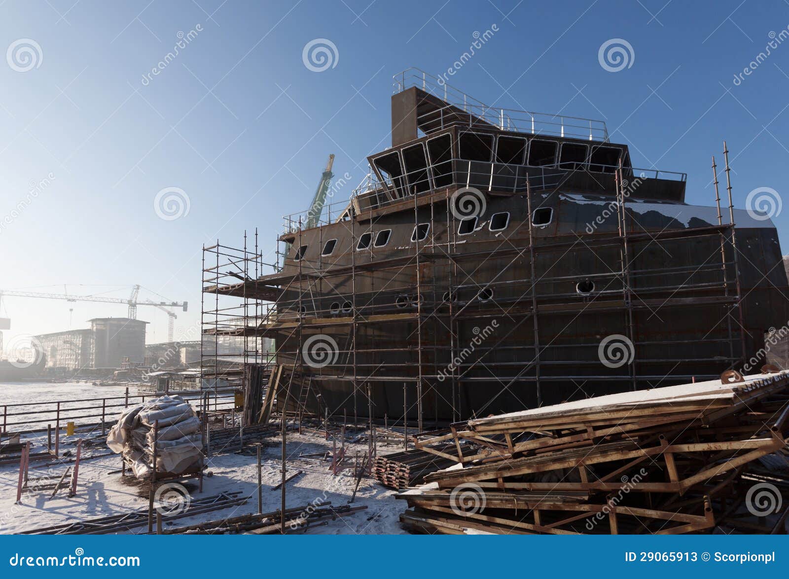 Shipbuilding stock image. Image of equipment, industry - 29065913