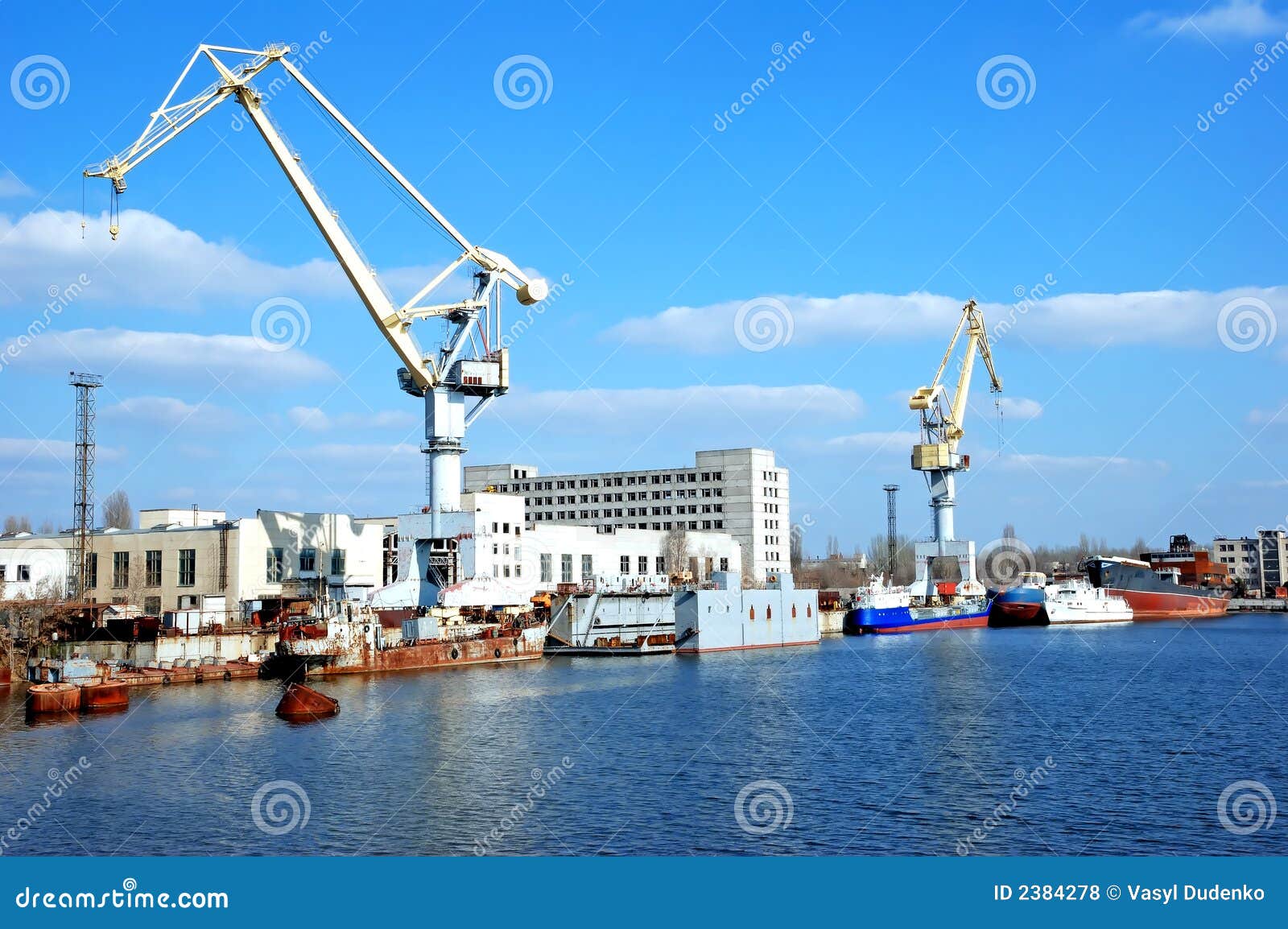 Shipbuilding cranes stock photo. Image of cargo, ship - 2384278