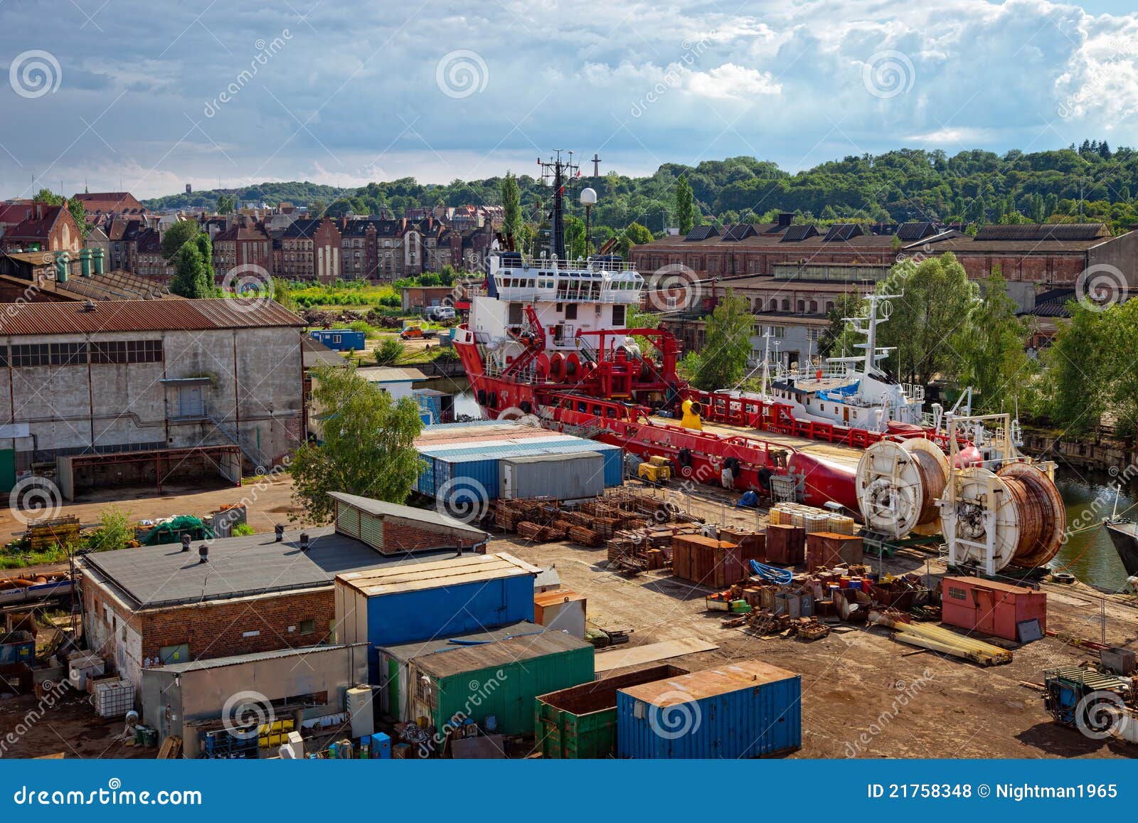 Shipbuilding industry stock photo. Image of crane, marine - 21758348