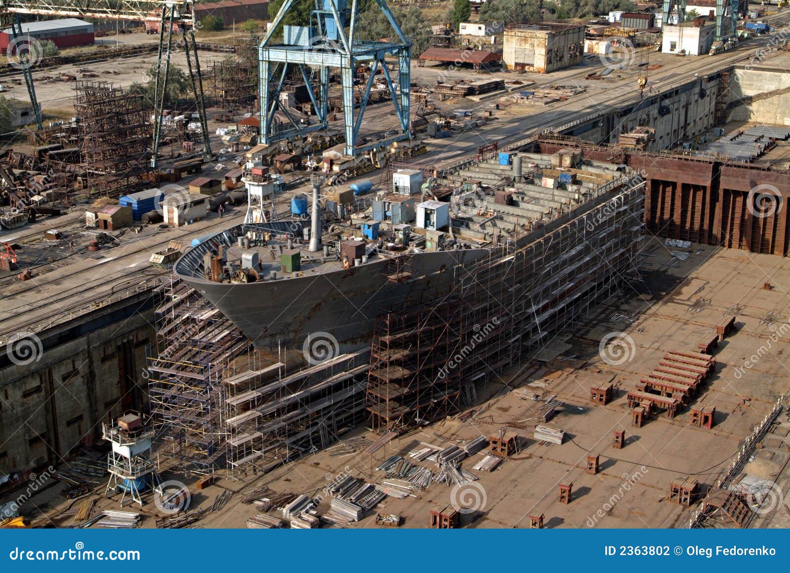 Shipbuilding, ship repair stock photo. Image of deck, water - 2363802