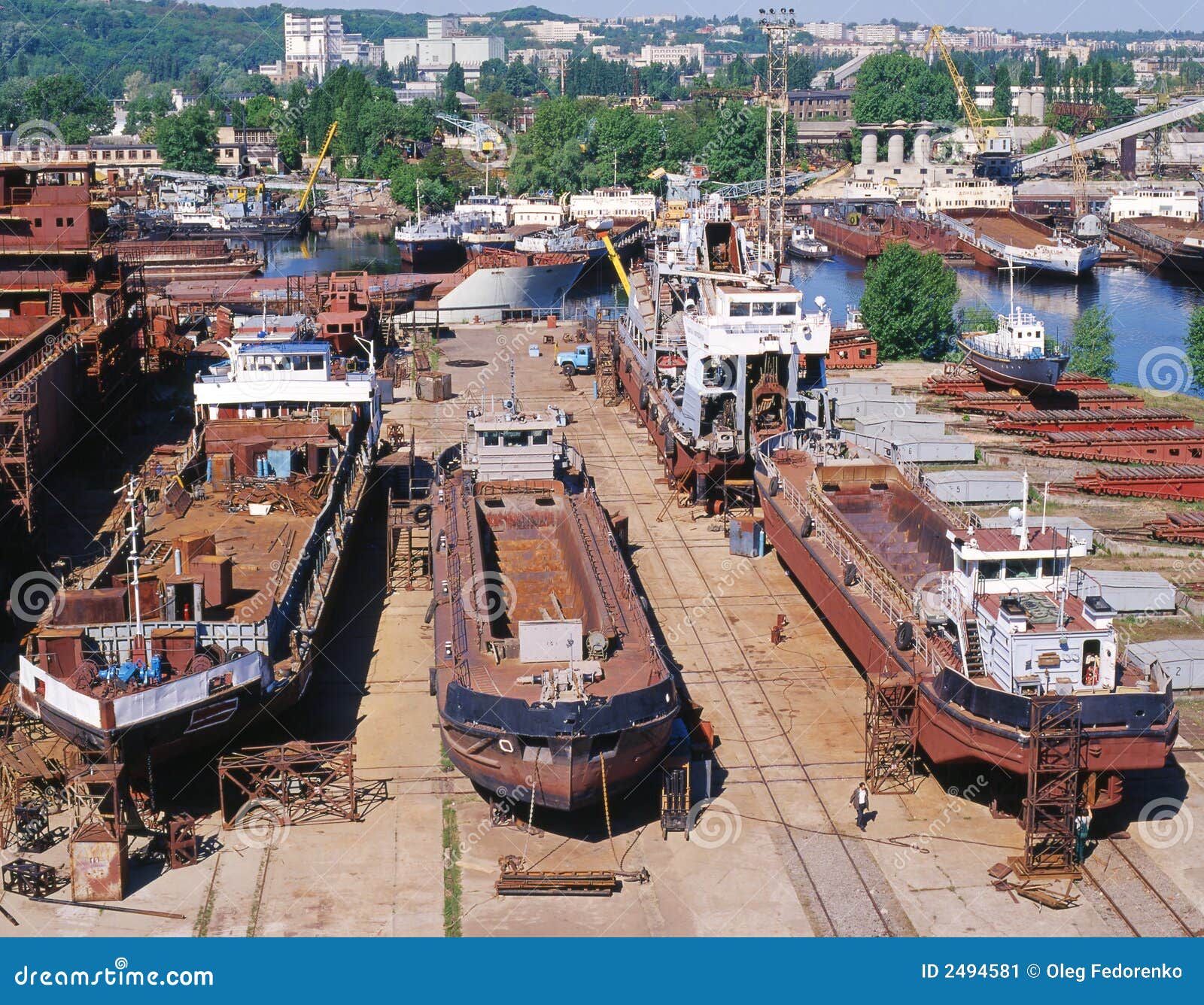 Shipbuilding, ship repair stock image. Image of container - 2494581
