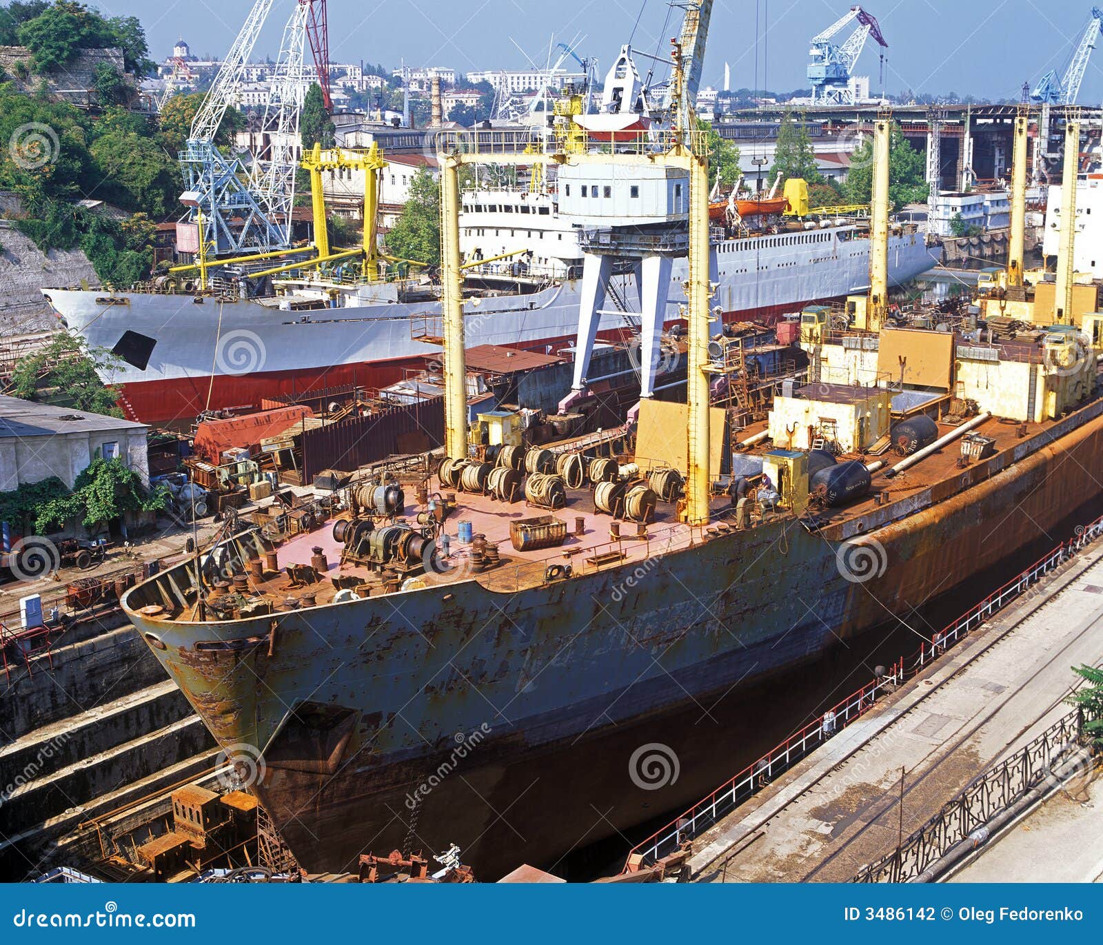 Shipbuilding, ship repair stock photo. Image of vessel - 3486142