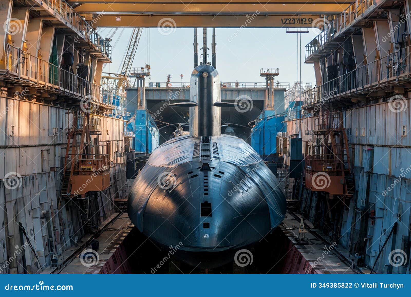 Shipbuilding - Submarine Production.created by AI Stock Illustration ...