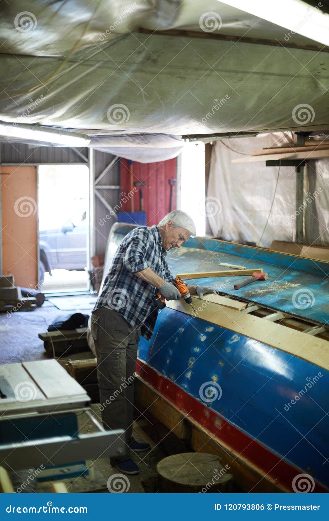 Shipbuilding work stock photo. Image of handyman, repairman - 120793806