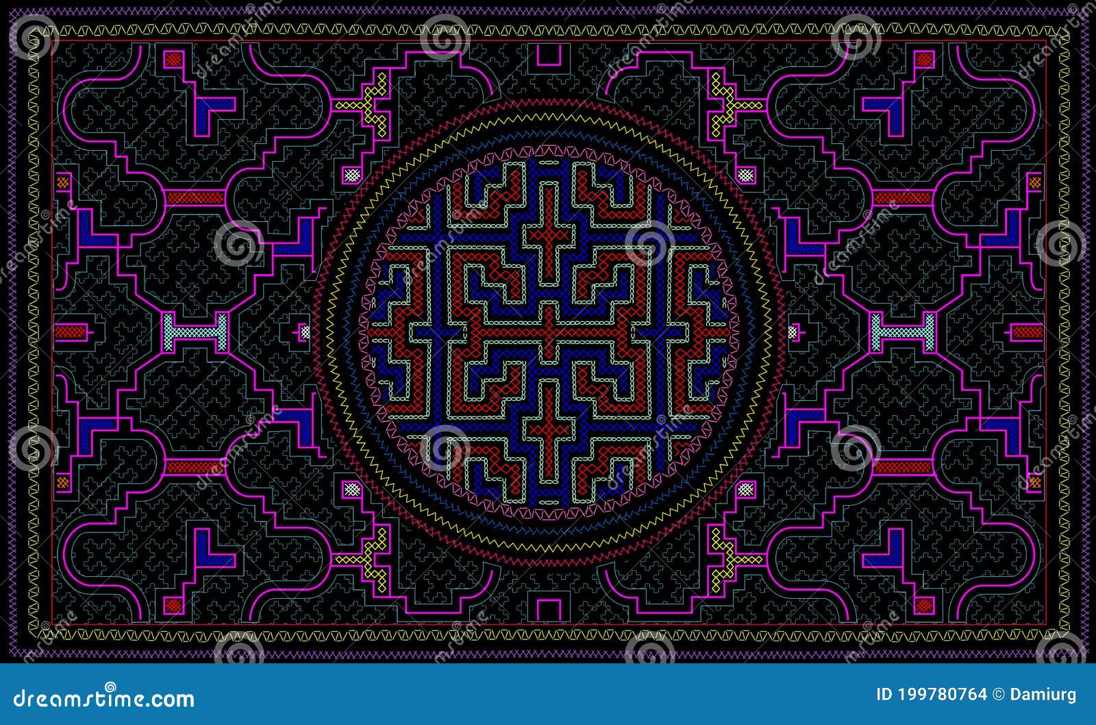 10 Of 12 Shipibo Conibo Artwork Patterns HD Set Cartoon Vector ...