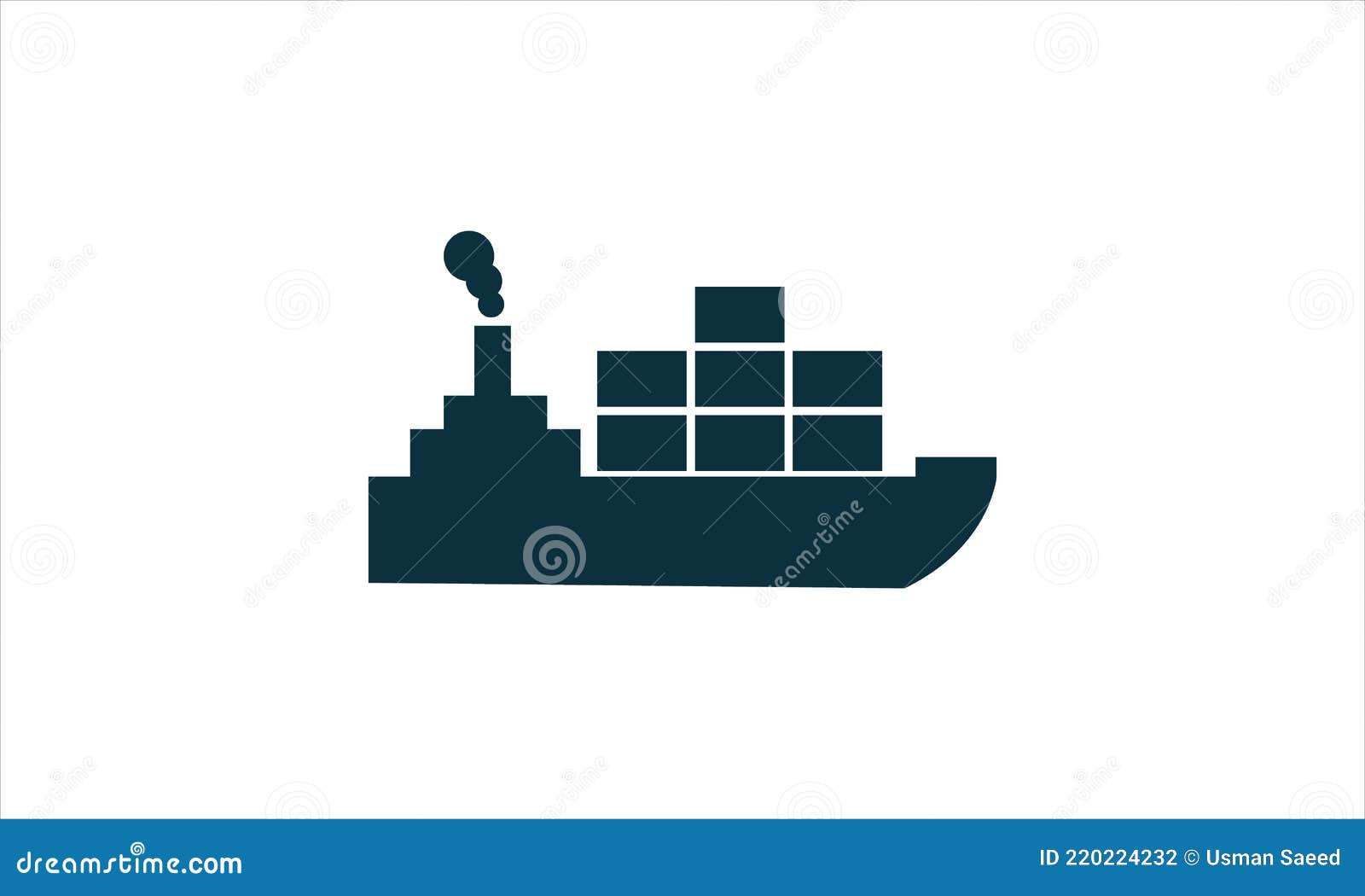 Cargo Boat Icon Vector Isolated On White Background, Logo Concept Of ...