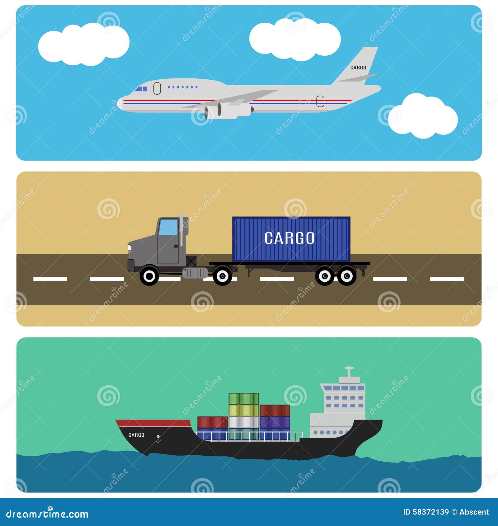Shipment and Cargo Infographics Elements Stock Vector - Illustration of ...