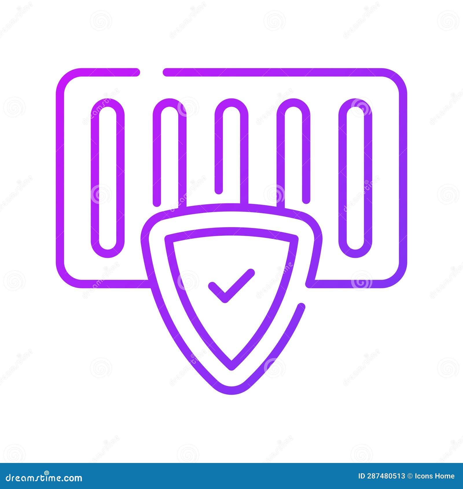 Shipment Container with Safety Shield Showing Concept Icon of Shipment ...