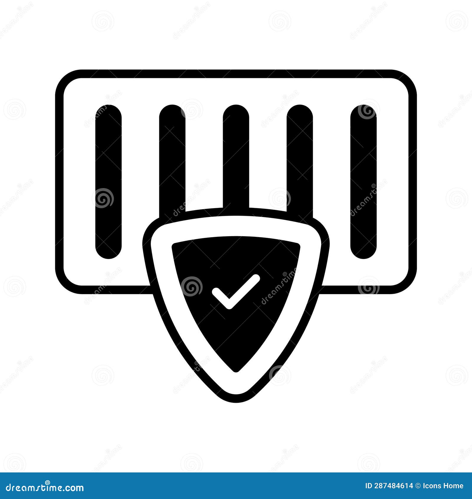 Shipment Container with Safety Shield Showing Concept Icon of Shipment ...