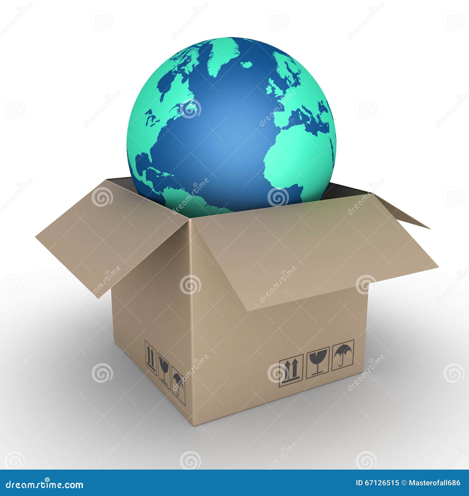 Shipment of globe stock illustration. Illustration of international ...