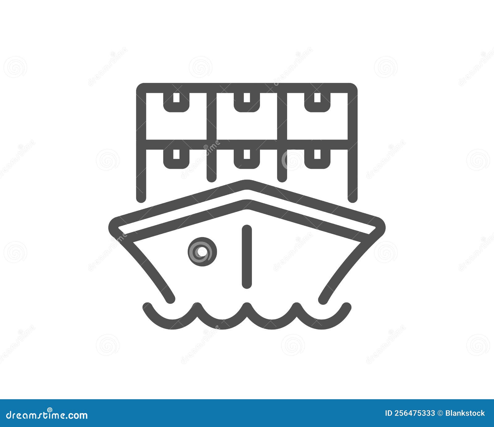 Shipment Line Icon. Logistic Ship Service Sign. Vector Stock Vector ...
