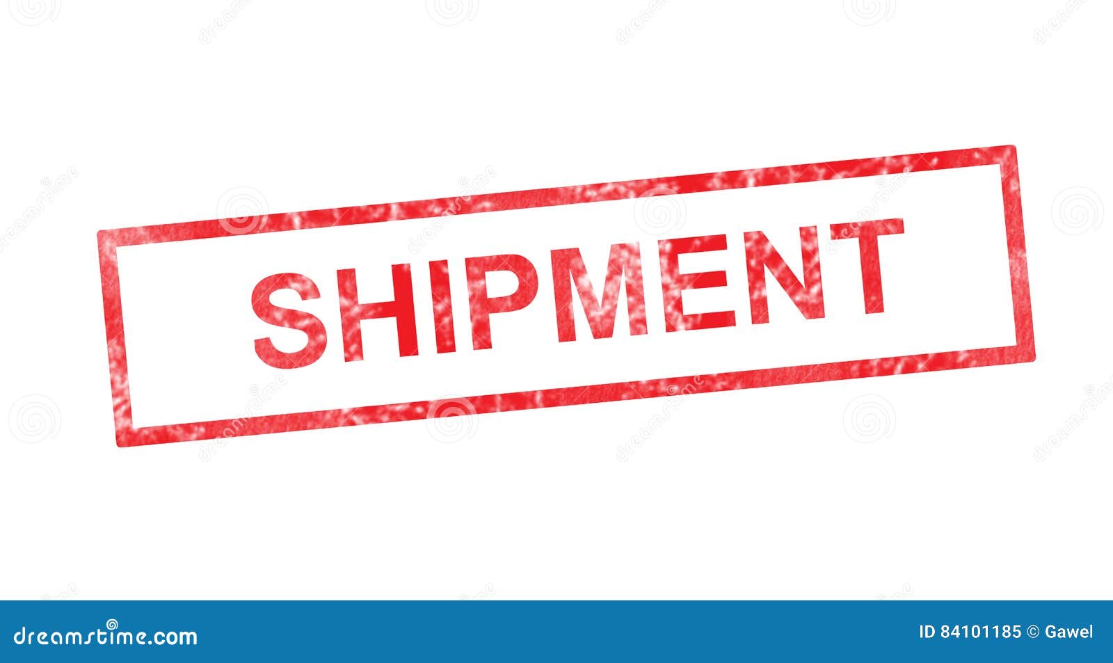 Shipment In Red Rectangular Stamp Stock Image | CartoonDealer.com #84101185