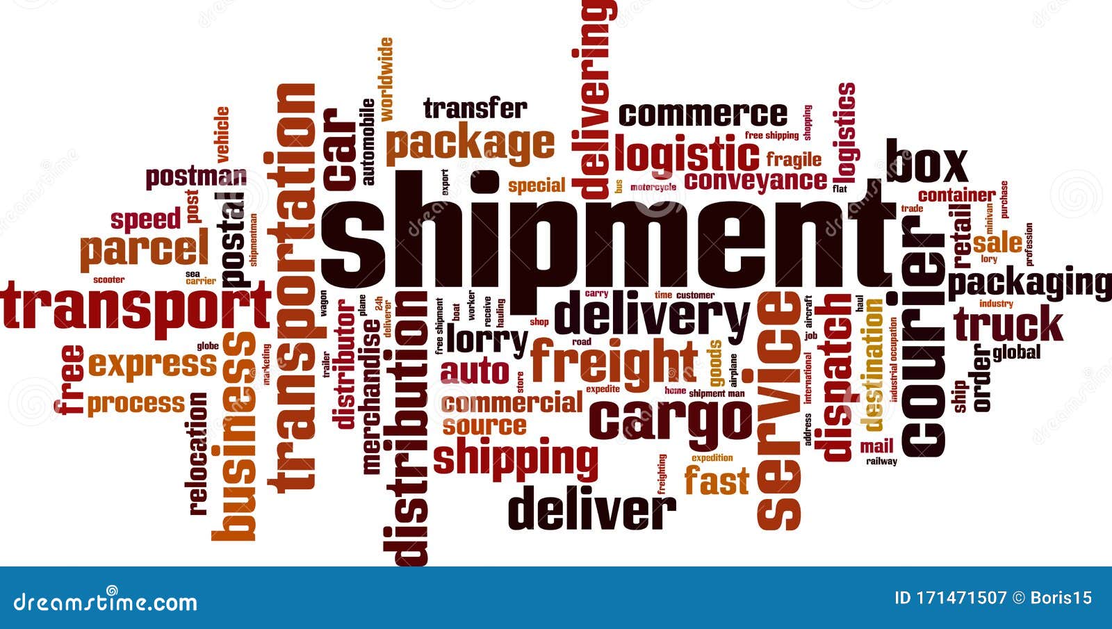 Shipment word cloud stock vector. Illustration of distributor - 171471507