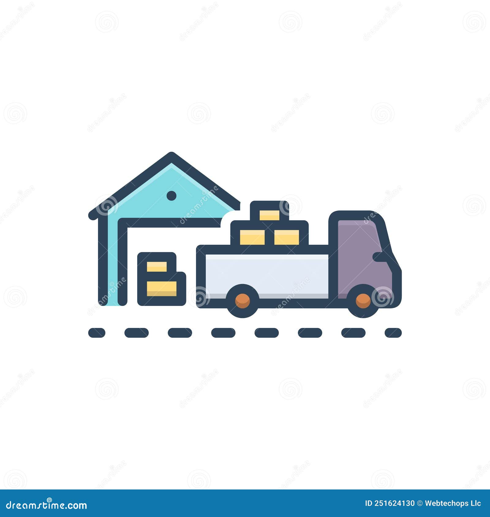 Color Illustration Icon for Shipments, Cargo and Freight Stock ...
