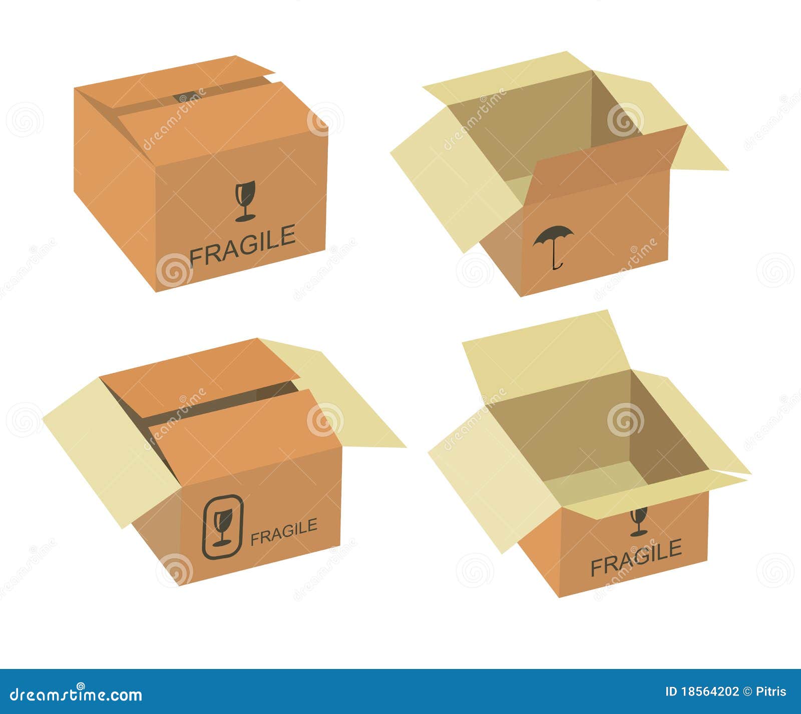 Shipping box stock vector. Illustration of order, paper - 18564202