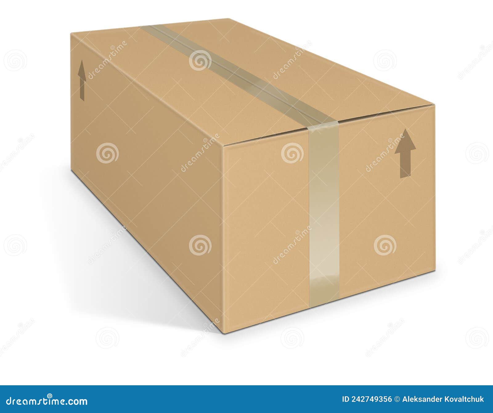 Shipping Box Blank Template for Presentation Layouts and Design Stock ...
