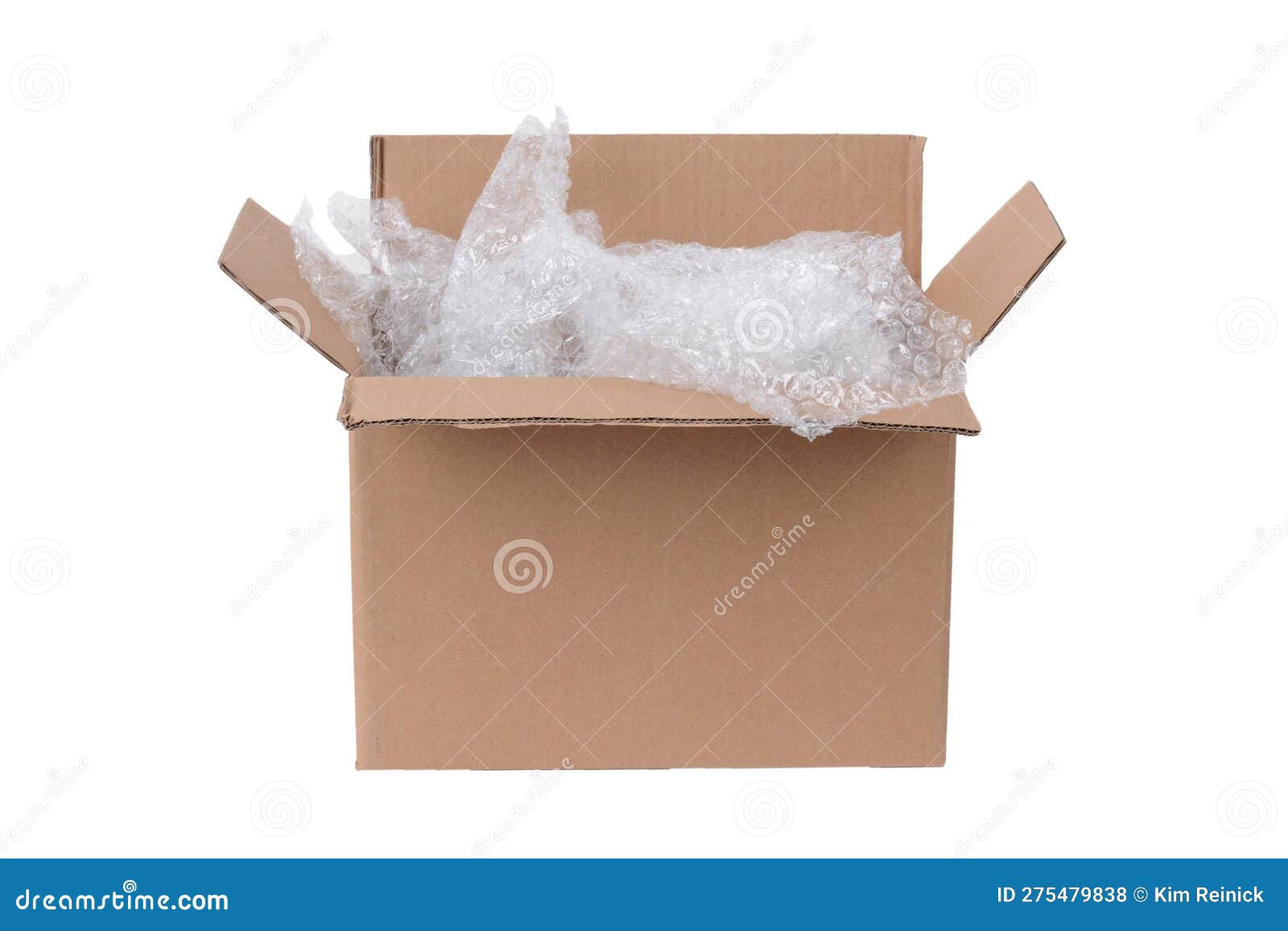 Shipping Box with Plastic Wrap Stock Photo - Image of concept ...