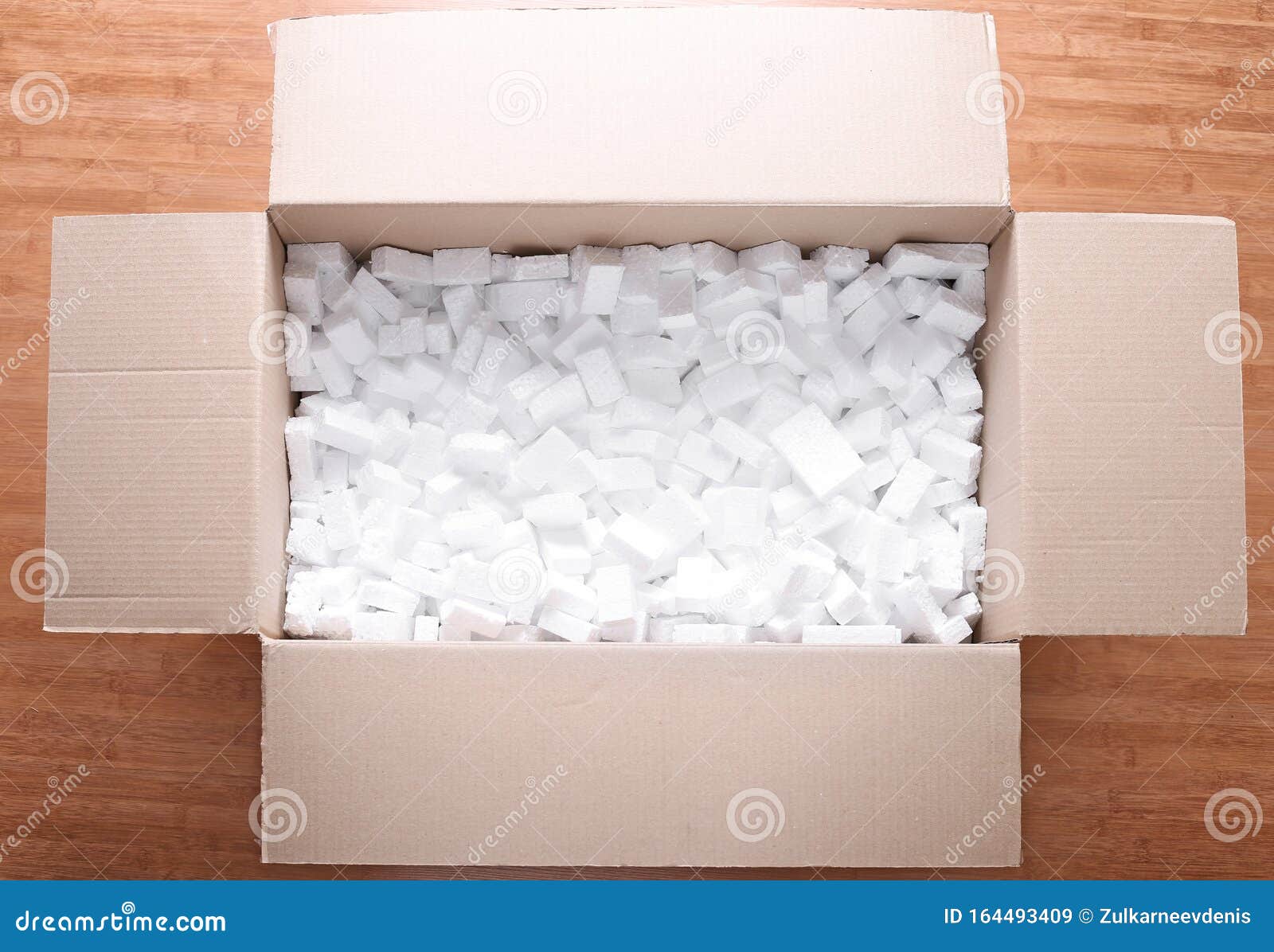 Shipping Box with Foam Elements Inside Stock Image - Image of soft ...