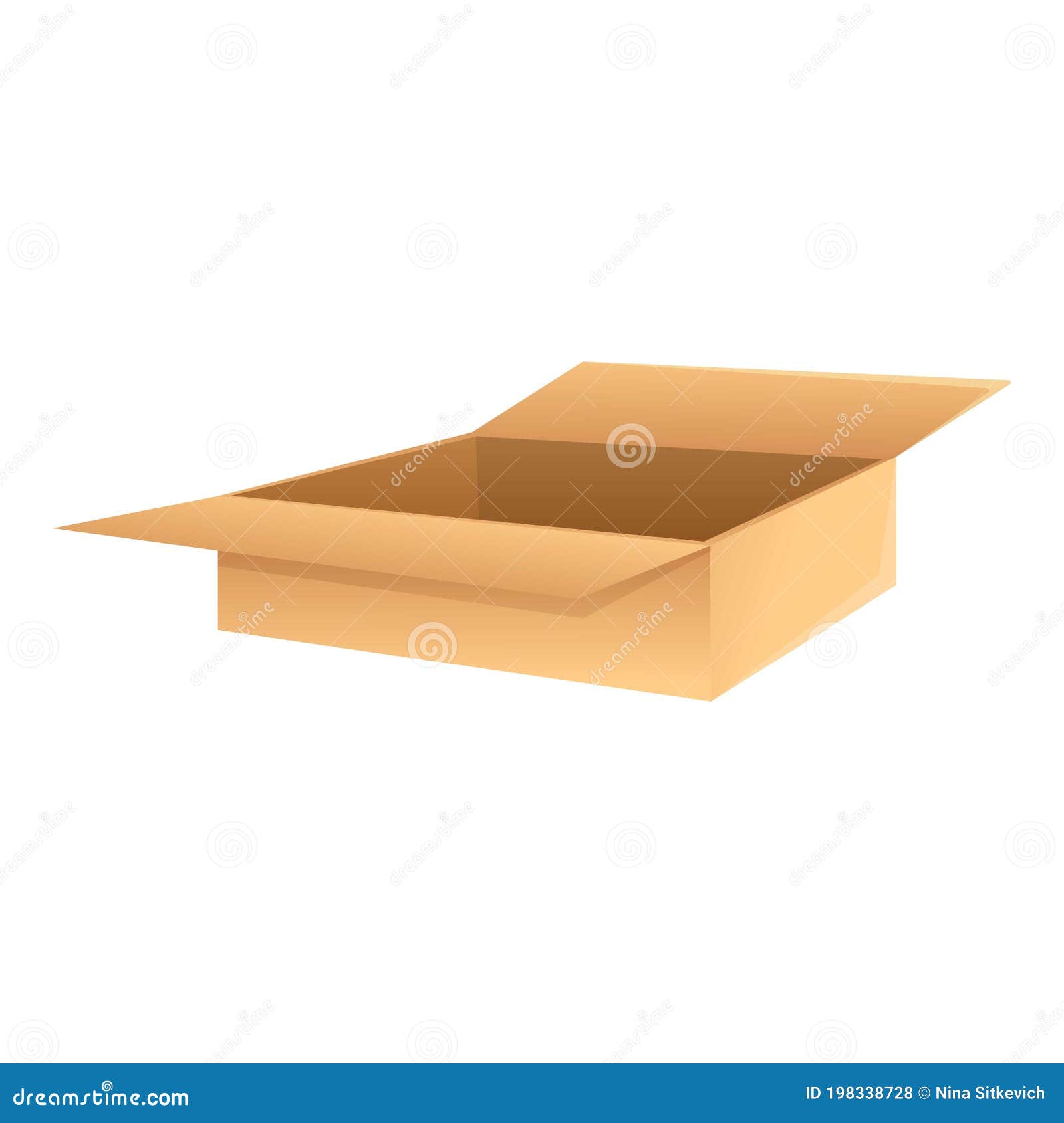 Shipping Box Icon, Cartoon Style Stock Vector - Illustration of parcel ...