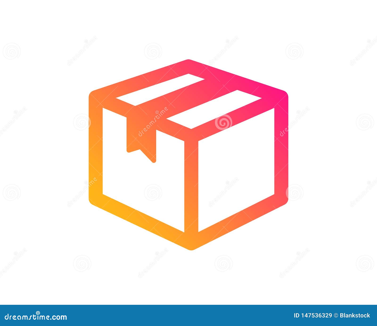 Shipping Box Icon. Logistics Delivery Sign. Vector Stock Vector ...