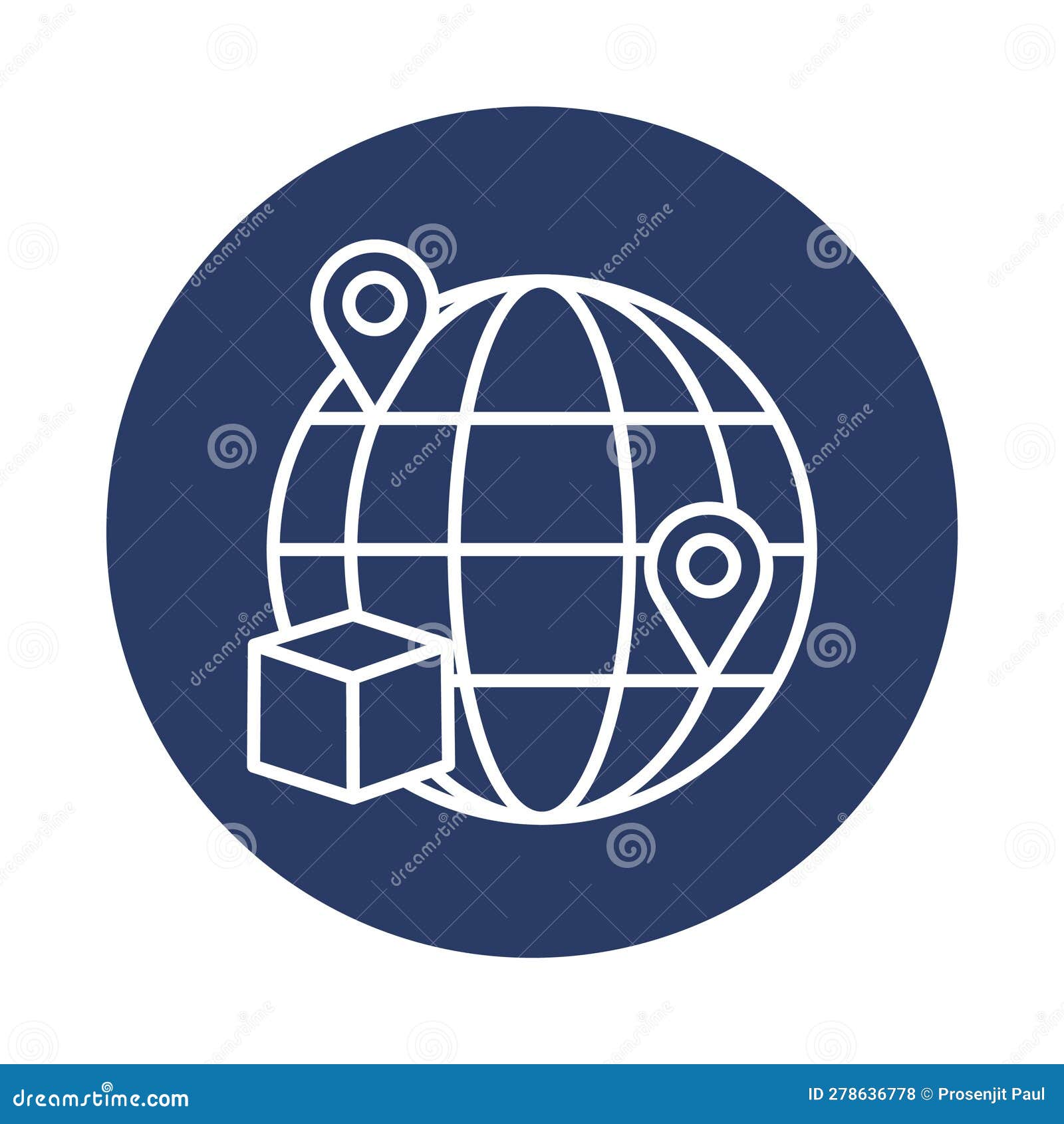Shipping, Box, Location Pin, World, Location, Parcel Delivery Icon ...