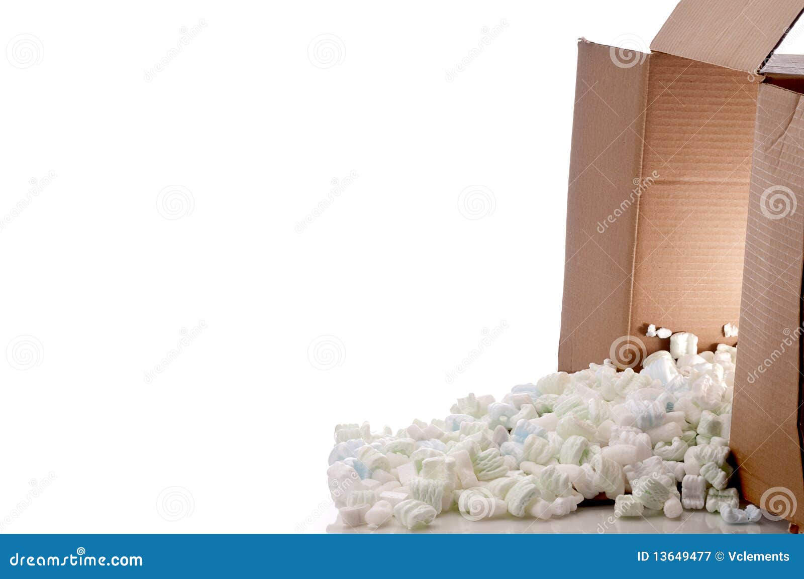 A Shipping Box Spilling Peanuts Royalty-Free Stock Photography ...
