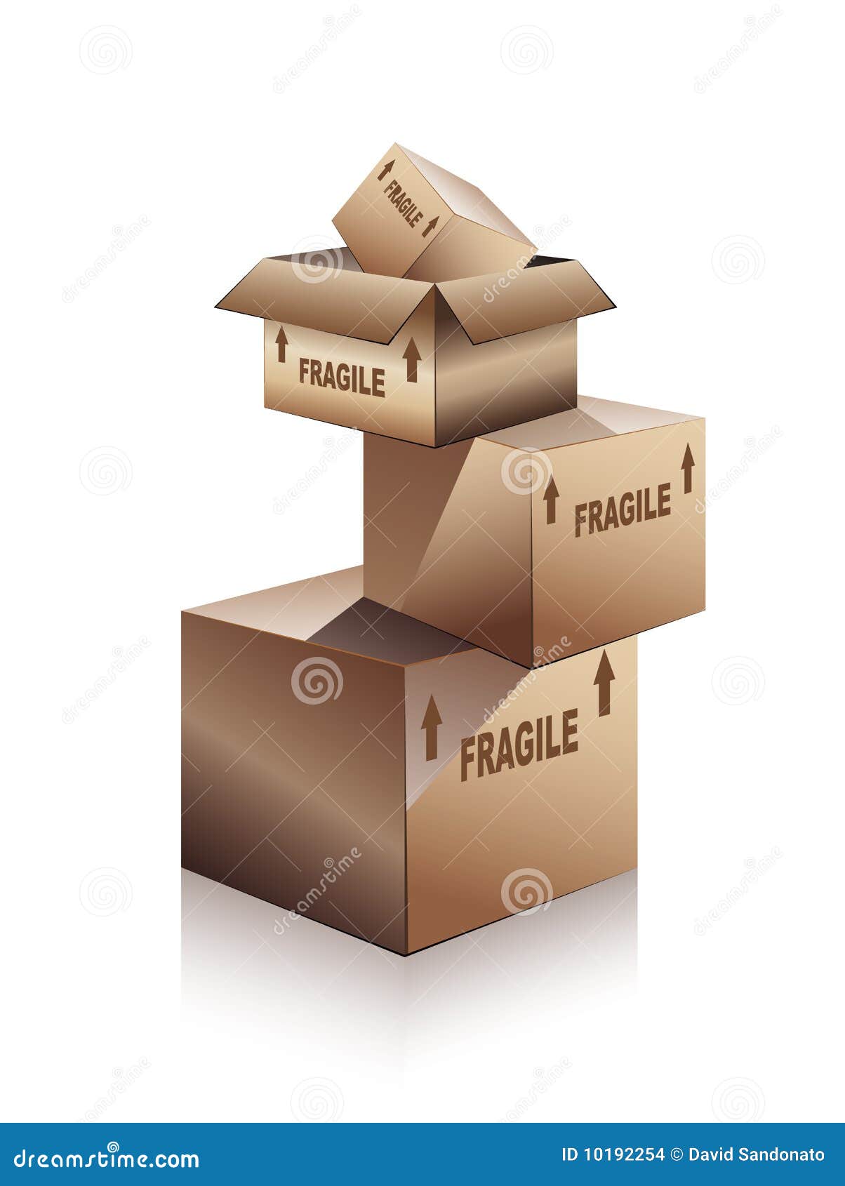 Shipping Boxes stock vector. Illustration of recycling - 10192254