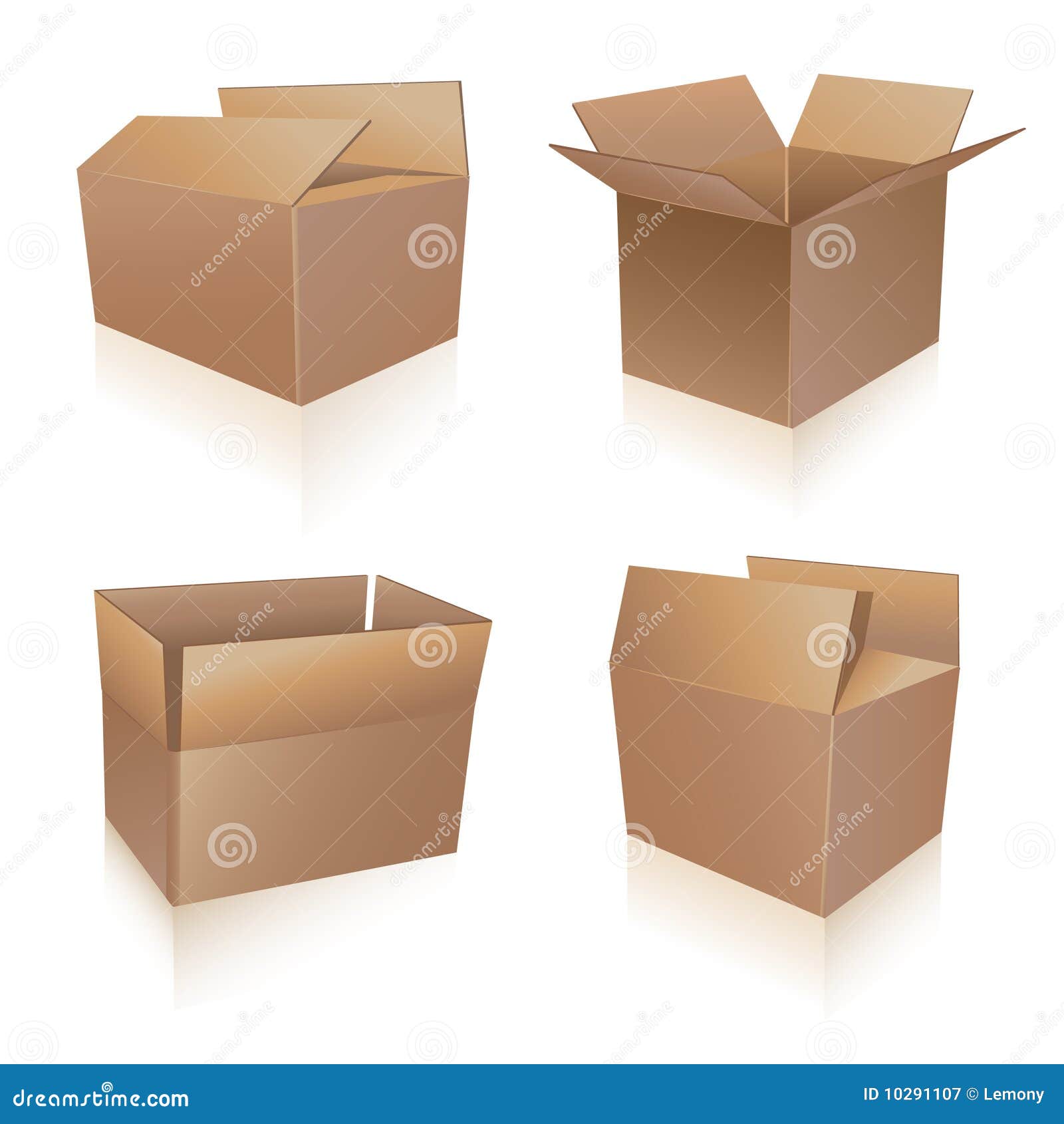 Shipping boxes collection stock vector. Illustration of corrugated ...