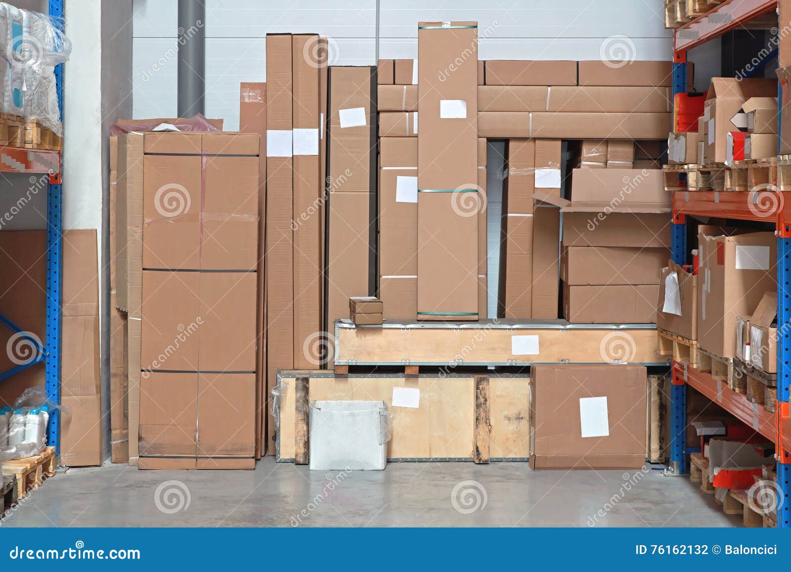 Shipping Boxes stock photo. Image of industrial, transportation - 76162132