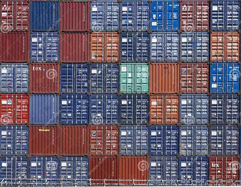 Shipping Cargo Boxes and Containers Editorial Photo - Image of ...