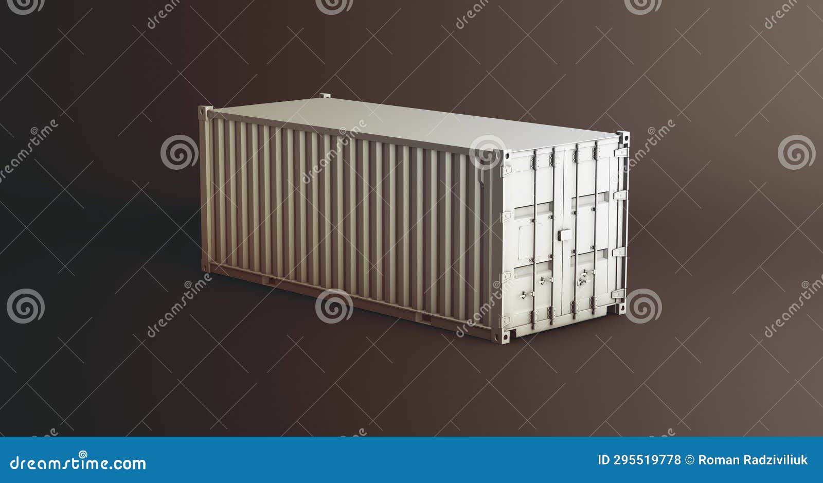 Shipping Cargo Container on a Dark Studio Background. Stock ...