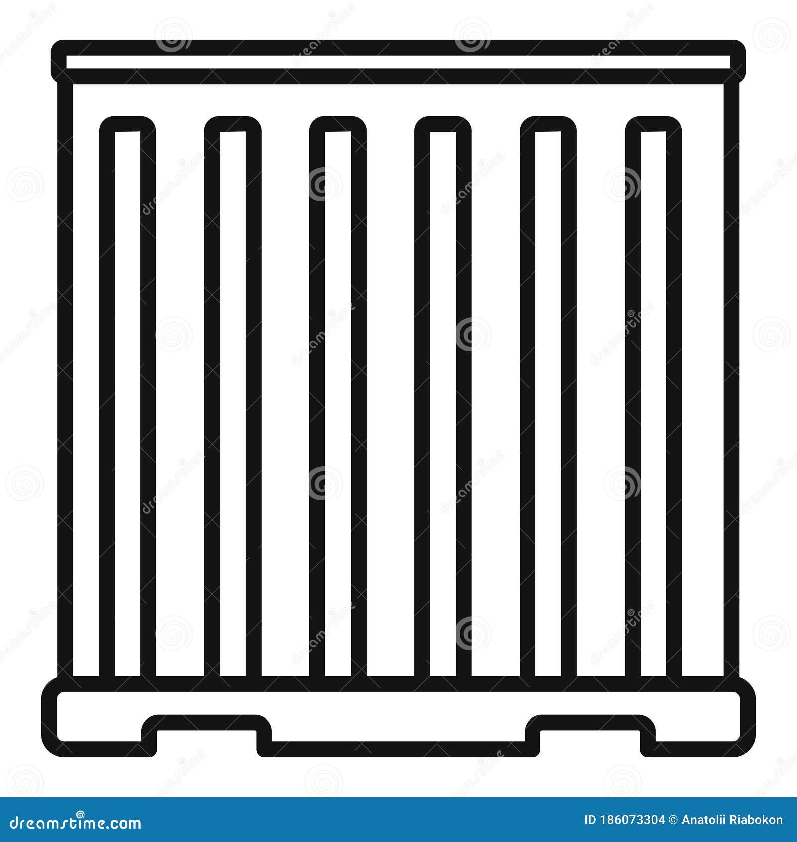 Shipping Cargo Container Icon, Outline Style Stock Vector ...