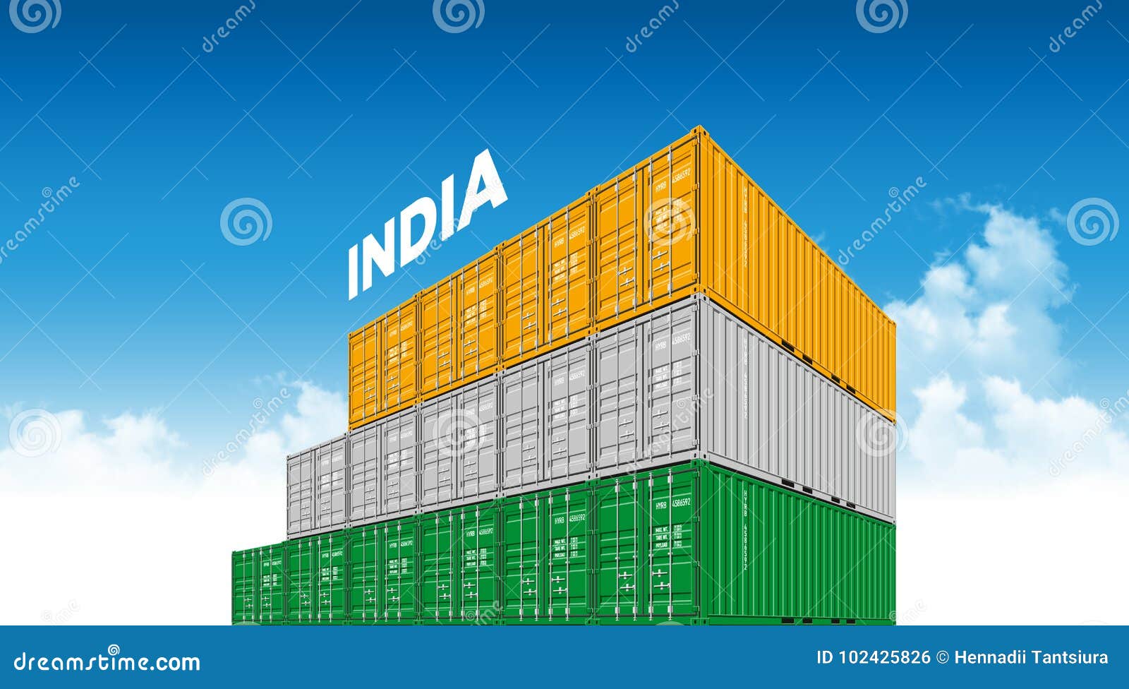 India Logistics Concept Illustration. National Flag Of India From The ...