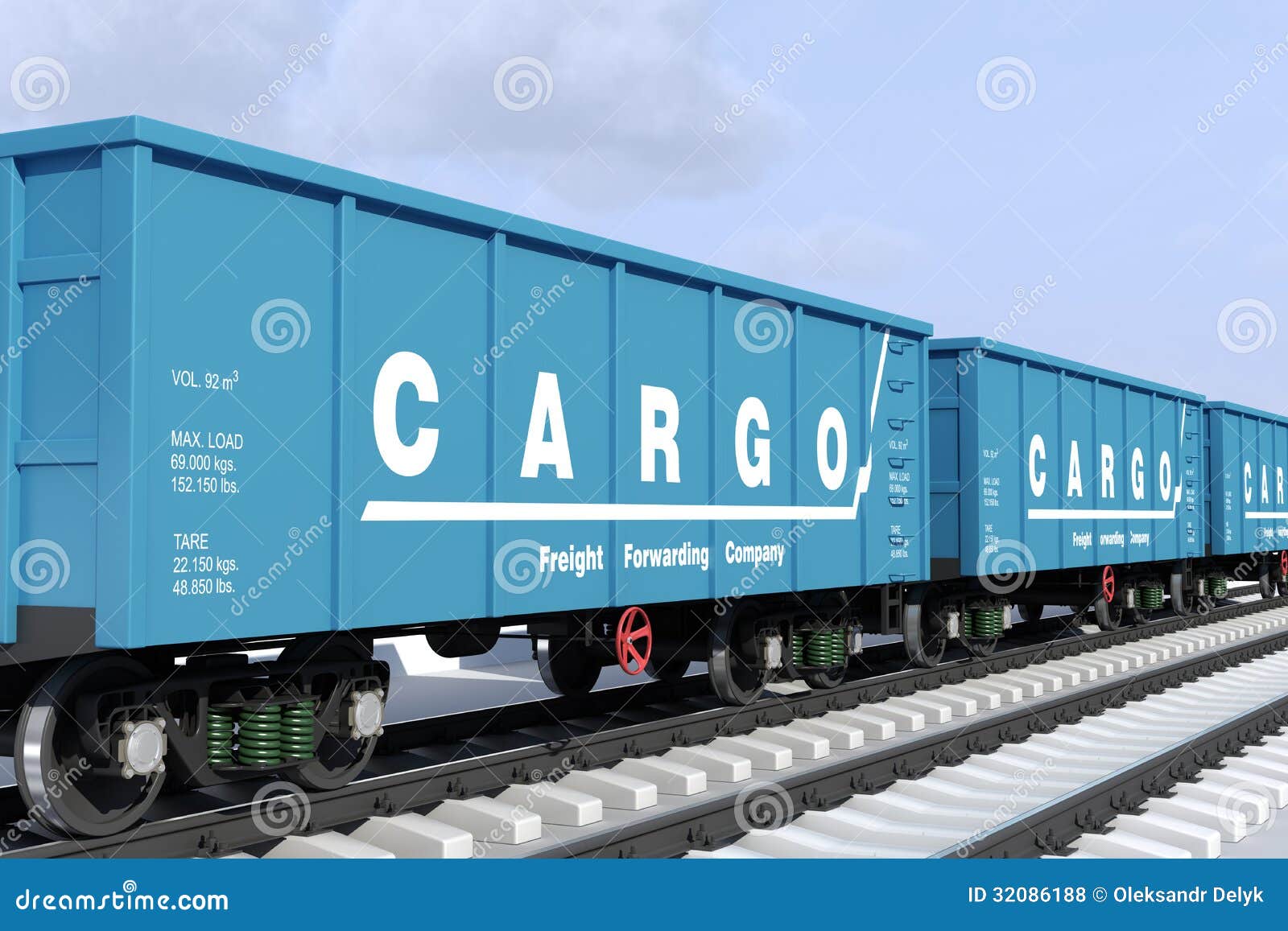 Wagons Of Freight Train Royalty-Free Illustration | CartoonDealer.com ...