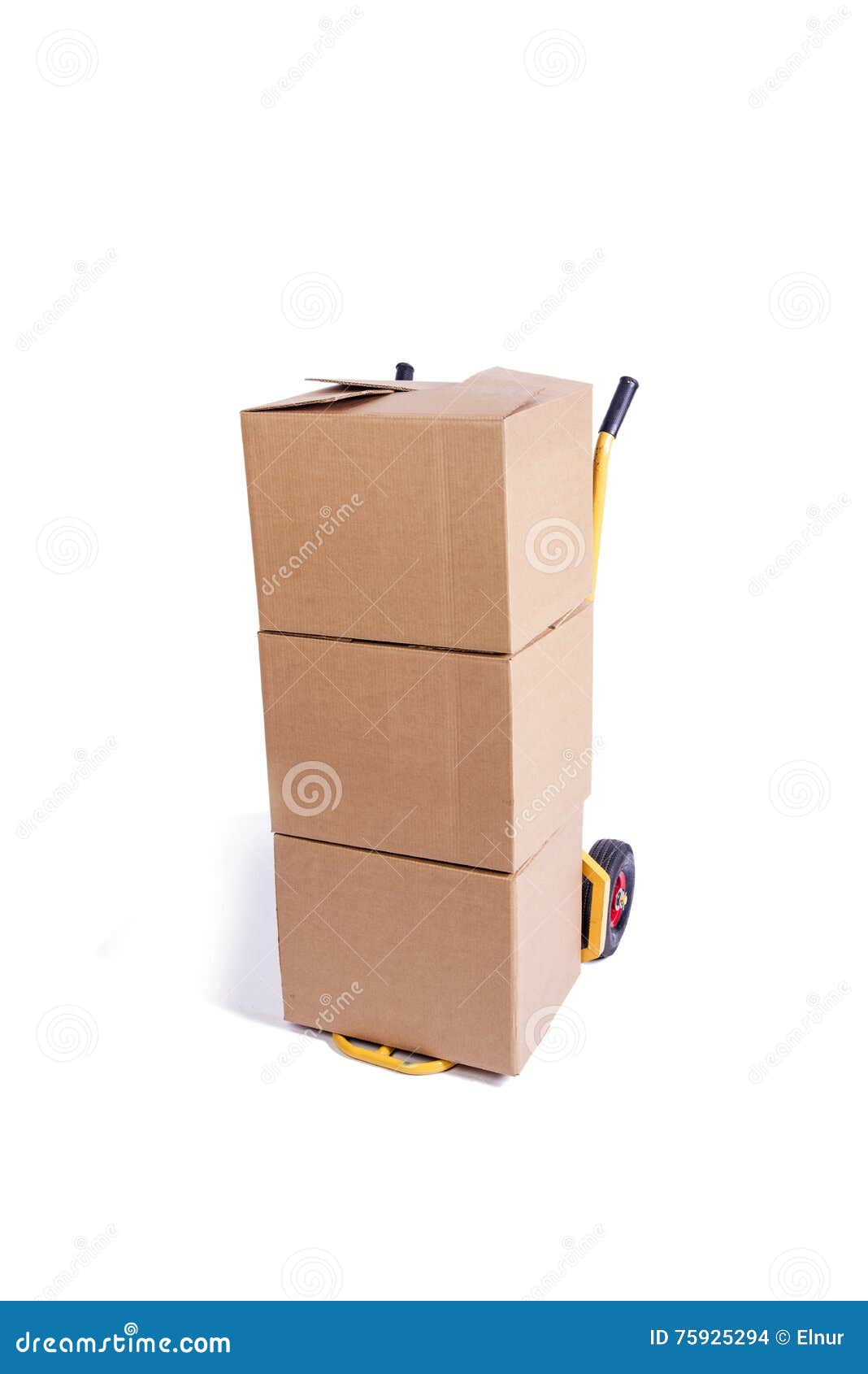 The Shipping Cart Isolated on the White Background Stock Photo - Image ...