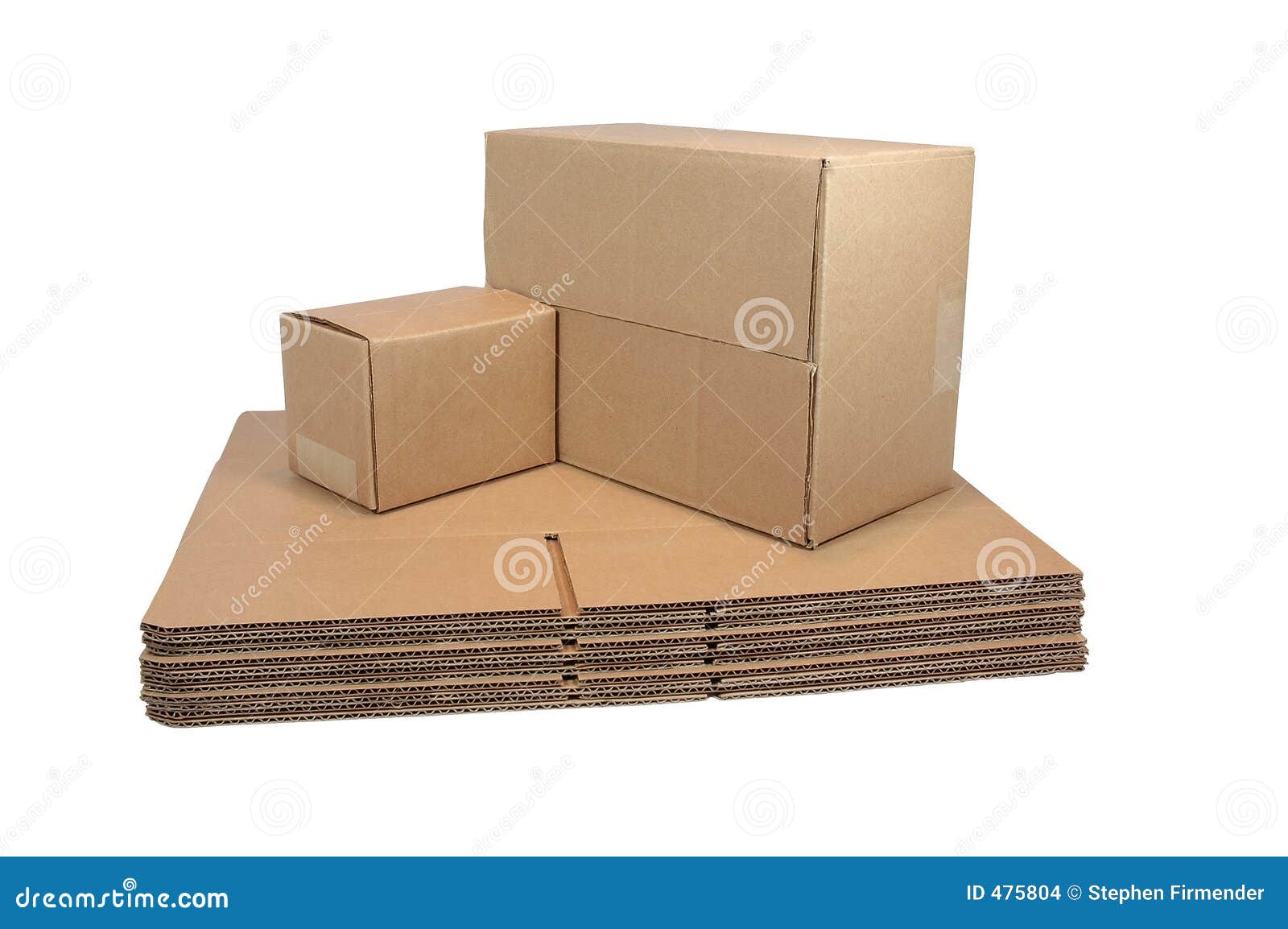 Shipping Cartons (with Clipping Path) Stock Photo - Image of pack ...