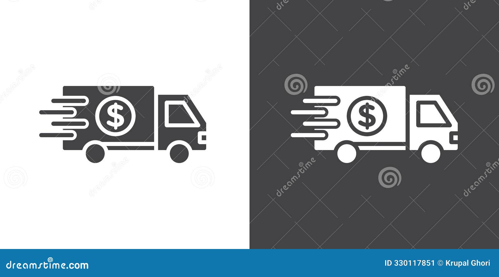 Shipping Charges Icon Thin Line Illustration Set Stock Illustration ...