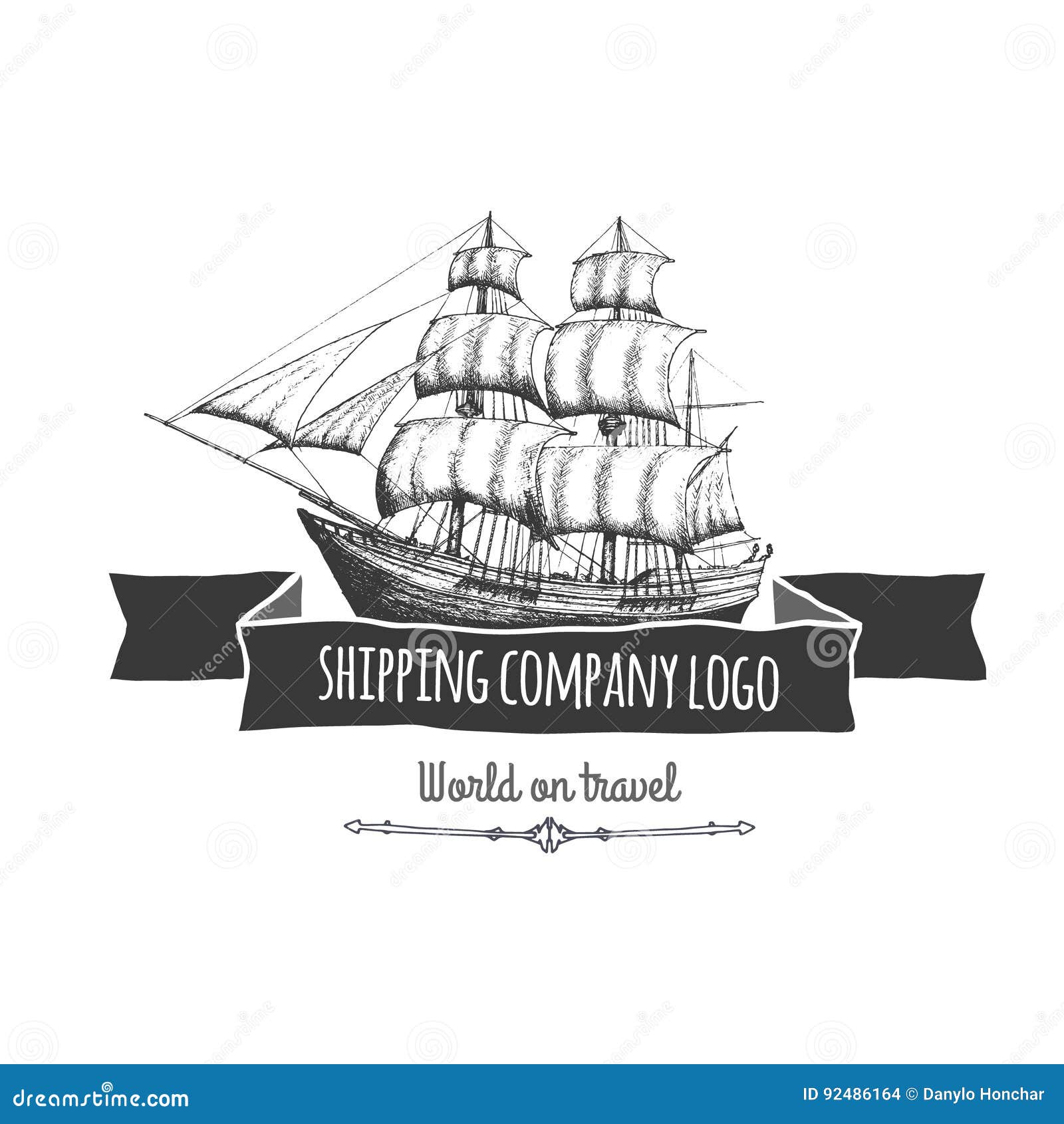 Shipping company logo. stock vector. Illustration of logistics - 92486164