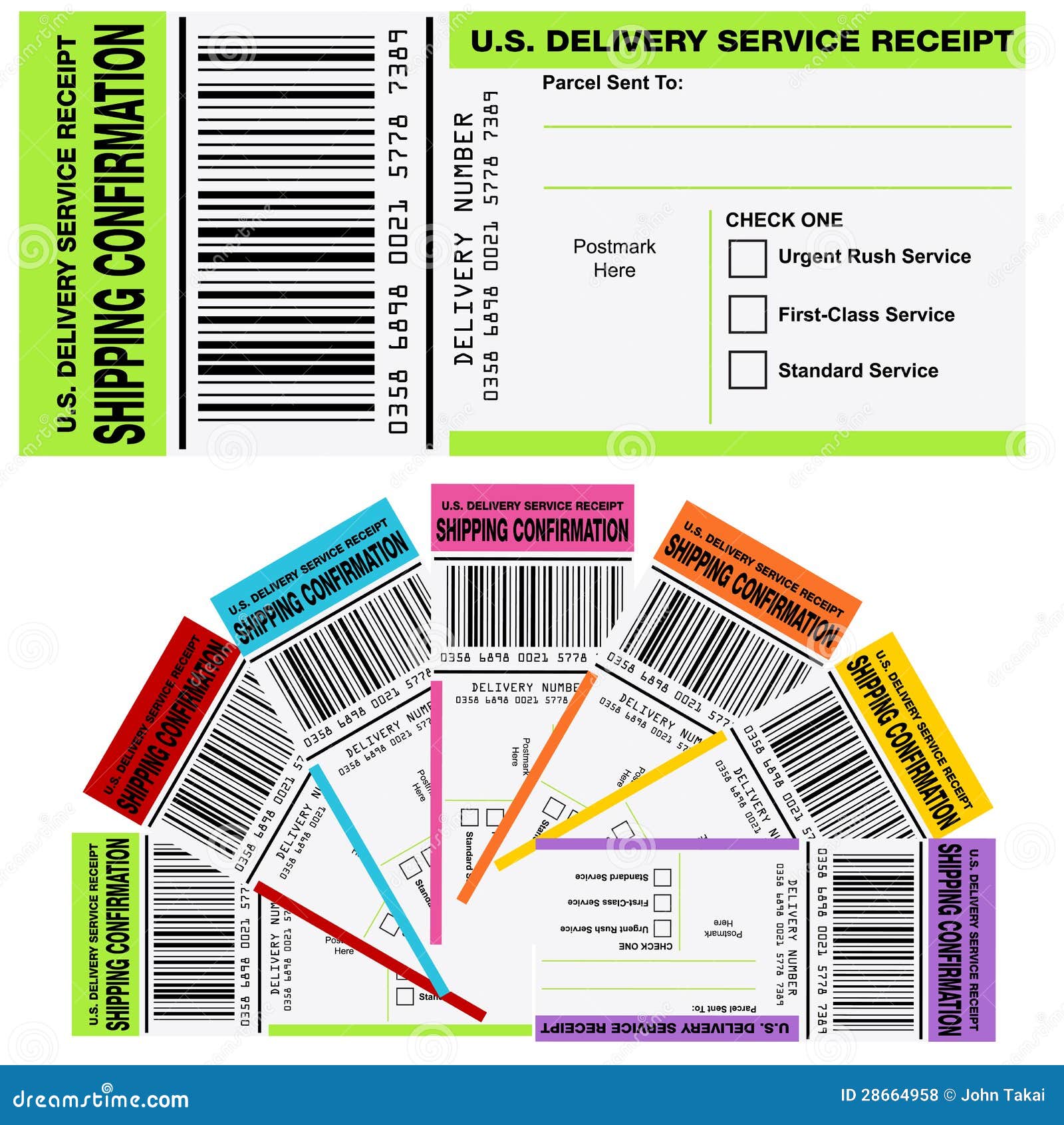 Shipping Confirmation Receipt Stock Vector - Illustration of graphic ...