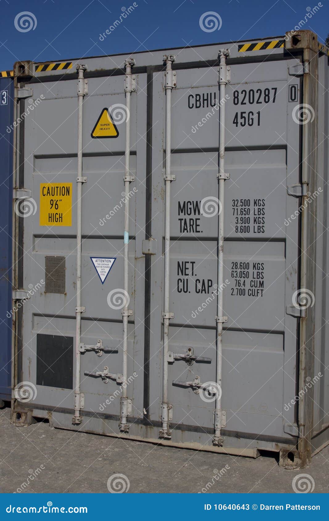 Shipping container stock image. Image of industry, merchandise - 10640643